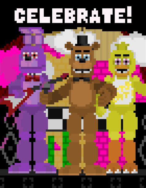 Celebrate 0 Poster Fnaf 1 D Pixel Art
