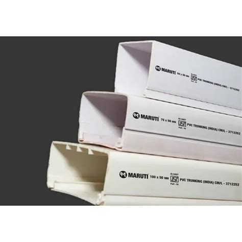 Pvc Cable Trunking 75mm Width Sleek White Color Ip65 Protection Level Warranty Included At
