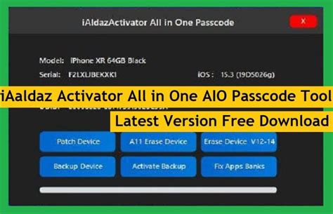 Iaaldaz Activator All In One Aio Passcode Tool Download Latest Free