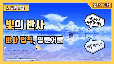 중1 과학 6빛과 파동 빛의 반사 Youtube