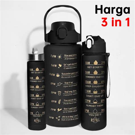 Jual Set Botol Gradien 2 Liter 1000 Ml 500 Ml Botol Minum Viral