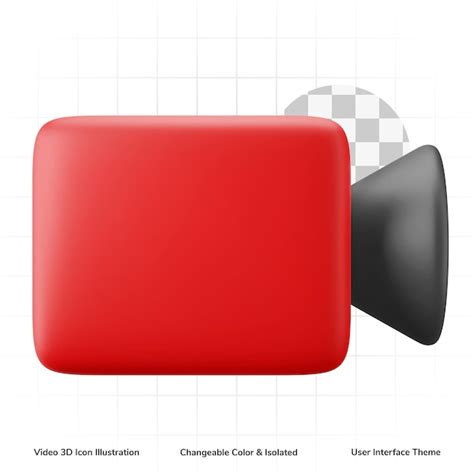 Premium Psd Video Recording Multimedia User Interface Theme 3d Icon Illustration Editable Isolated