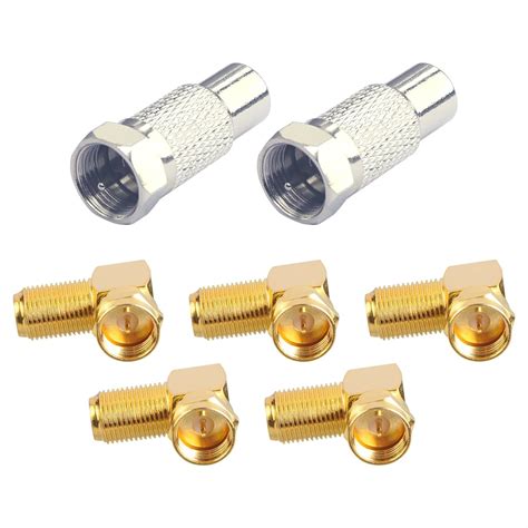 Vce 2 Pack Atari Adapter Rca Female To F Type Male Rf