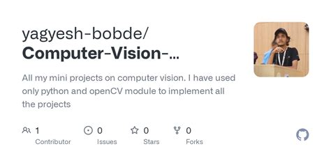 Github Yagyesh Bobdecomputer Vision Opencv Projects All My Mini