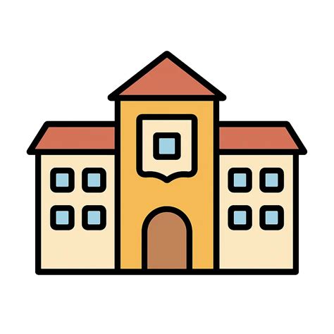 シンプルな校舎｜イラスト・フリー素材なら「シンテリ」