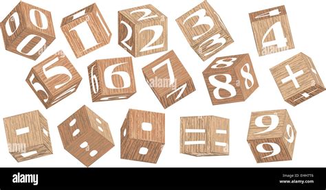 Numbers On Wooden Cubes Stock Photo Alamy
