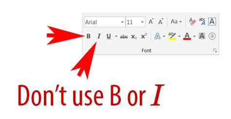 Styles For Strong And Emphasis Avoid “b” And “i” Buttons In Word