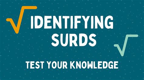 Identifying Surds Practice Questions Test Your Knowledge Youtube