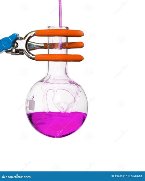 Round Bottom Flask And Burette Clamp Royalty Free Stock Image