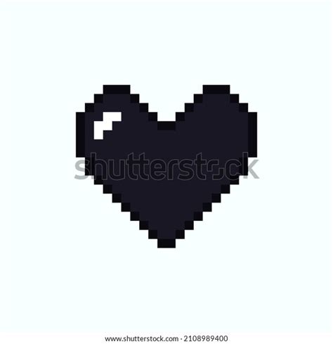 Vector Black Pixel Heart Icon Stock Vector Royalty Free 2108989400