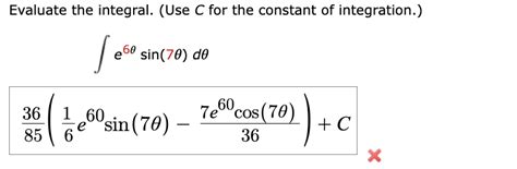 Solved Evaluate The Integral Use C For The Constant Of Chegg