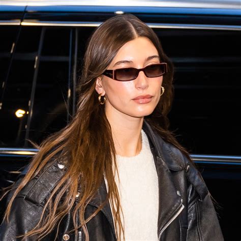 Hailey Bieber Looks Sensational In Leather And Super Shoppable Trousers