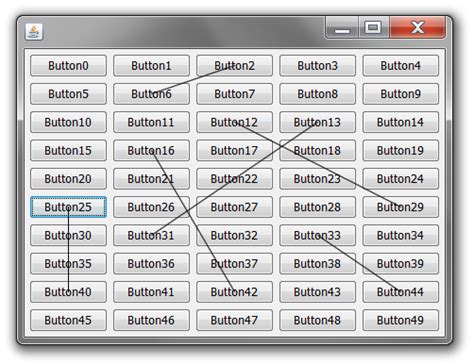 Java How Can We Draw A Lines Between Panels In Swing Stack Overflow