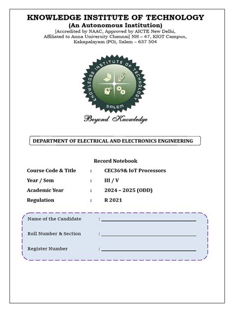 Iot Processors Record Pdf Engineering Division Mathematics