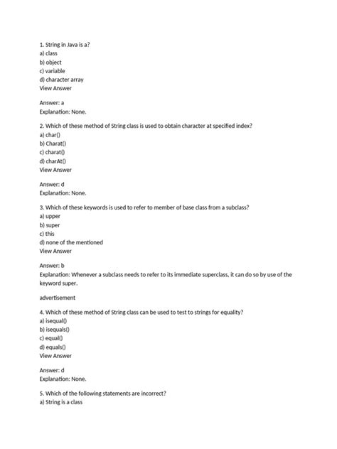 mcqstring pdf string computer science software development