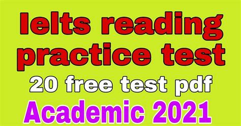 Ielts Reading Practice Test With Answers Pdf