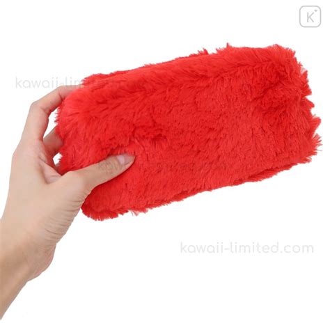 Japan Sesame Street Fluffy Plush Pen Case Elmo Kawaii Limited