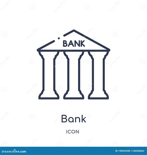 Linear Bank Icon From Digital Economy Outline Collection Thin Line