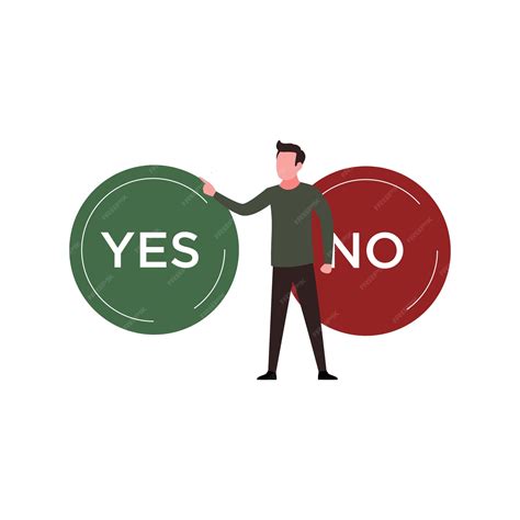Premium Vector The Boy Chose Yes