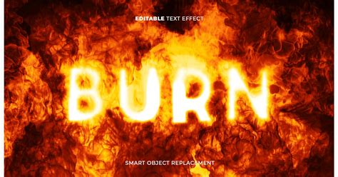 fire text effect scene generators ft fire text and burn envato