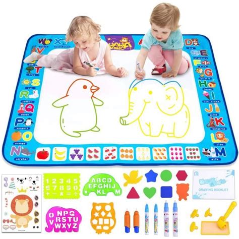 BEICHEN Tapis Dessin Enfants Tapis Doodle Matte Eau Peinture Pinceaux D Eau Magique Loisir
