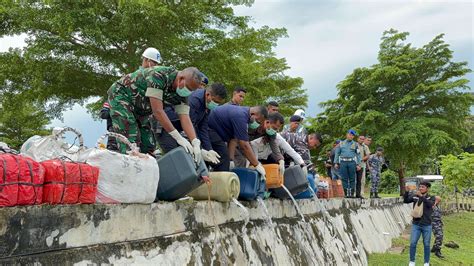 Lanal Aru Musnahkan 1000 Liter Miras Ilegal Satu Maluku