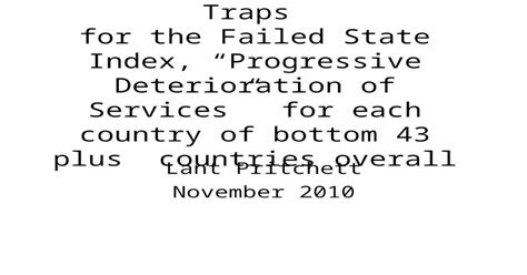 Ppt Graphs Of Capability Traps” For The Failed State Index Progressive Deterioration Of