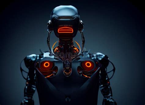 Robots Futuristic Interpretation Future 2025 Illustration Stock