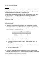 SDS302 HW4 S2021 Q 1 Docx SDS 302 Homework 4 20 Points Excel 4 Pts
