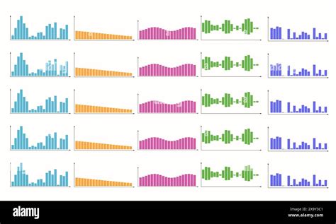 Diagram Of Various Bar Charts Various Bar Charts In Different Shapes And Colors Business