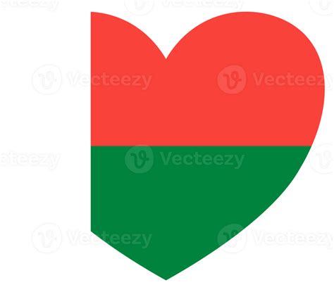 Madagascar Flag Heart Shape 37215676 Png