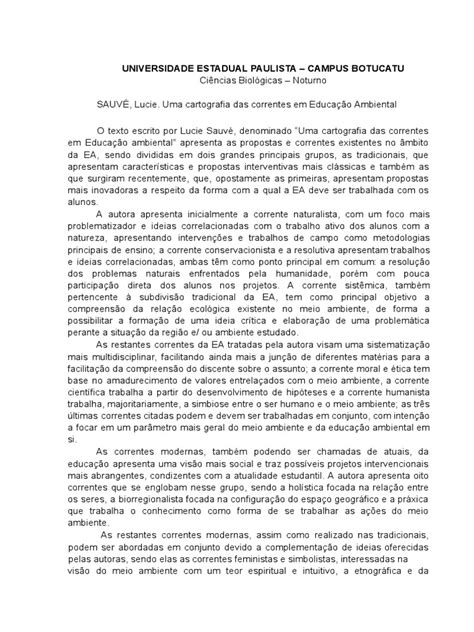 Resenha Crítica SauvÉ Lucie Uma Cartografia Das Correntes Em