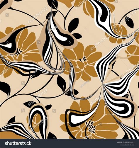 Abstarct Decorative Floral Pattern Vector Illustration Stock Vector