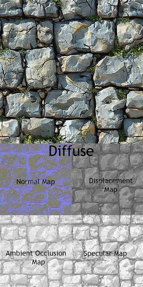 Stone Wall Tile Texture By Vipspawn 3docean