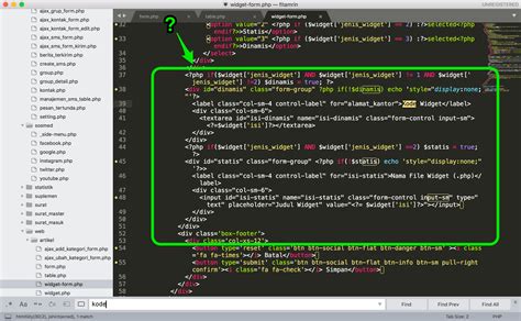 Tampilan Admin Script Salah Di Web Artikel Widget Form Php Issue