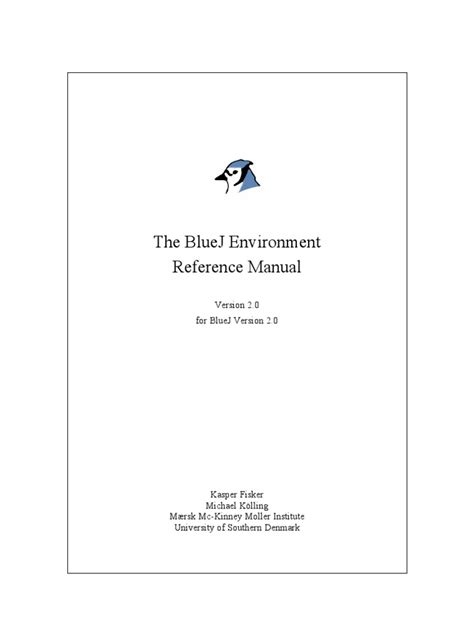 Bluej Ref Manual Pdf Method Computer Programming Inheritance