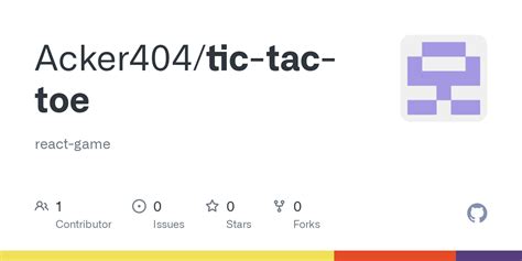Github Acker404tic Tac Toe React Game