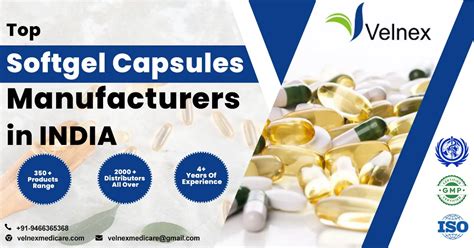 Top Softgel Capsules Manufacturer In India Velnex Medicare