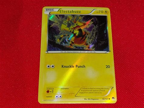 Pokemon Electabuzz Collectible Shiny Hologramtrading Card Anime Toy