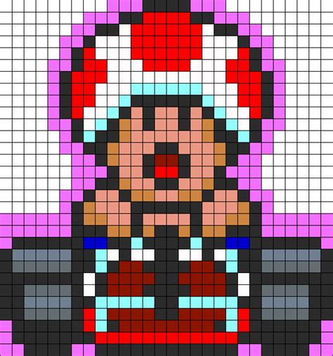 Toad Kart Perler Bead Pattern Bead Sprites Characters Fuse Bead