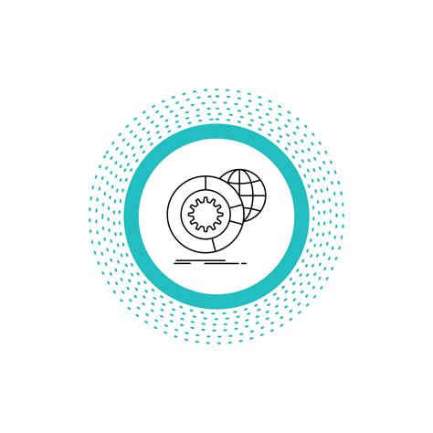 Data Big Data Analysis Globe Services Line Icon Vector Isolated Illustration 13042123