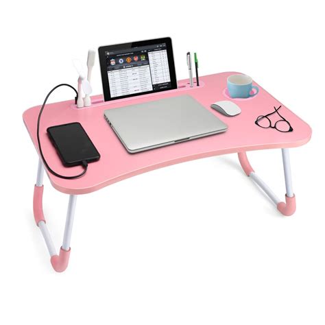 Slendor Laptop Desk Foldable Bed Table Folding Breakfast Tray Portable