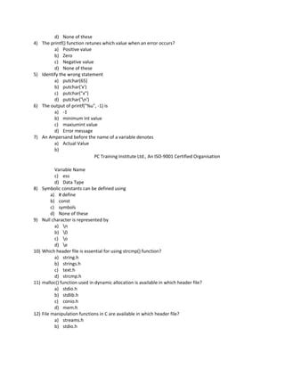 C Programming PDF