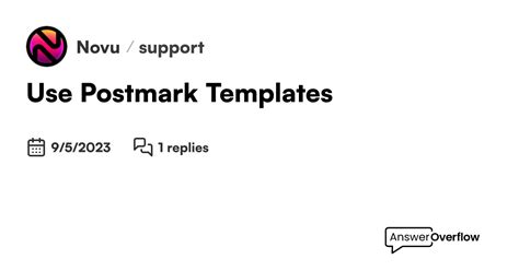 Use Postmark Templates Novu