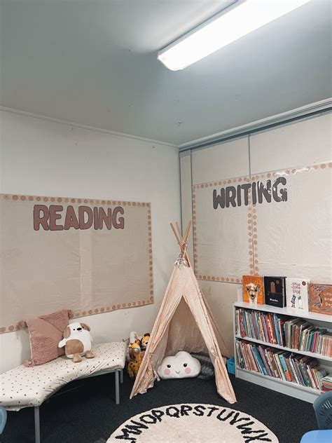 Neutral Classroom Reading Space In 2023 Reading Corner Classroom Book Corner Classroom