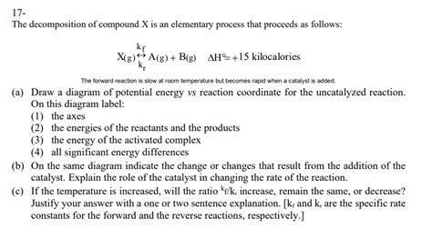 Answered 17 The Decomposition Of Compound X Is… Bartleby