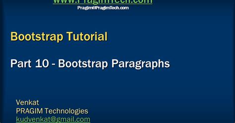 Sql Server Net And C Video Tutorial Bootstrap Paragraphs
