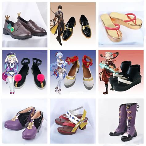 Genshin Impact Characters Cosplay Shoes Boots Venti Keqing Nahida
