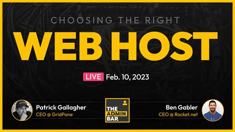 Choosing The Right Host For YOUR Needs The Admin Bar