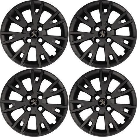 Jogo Calota Aro Esportiva Peugeot Preto Fosco Shopee Brasil